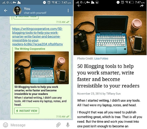 Telegram debuts in-app Instant View and Telegraph, an anonymous ... Telegram debuts in-app Instant View and Telegraph, an anonymous ...