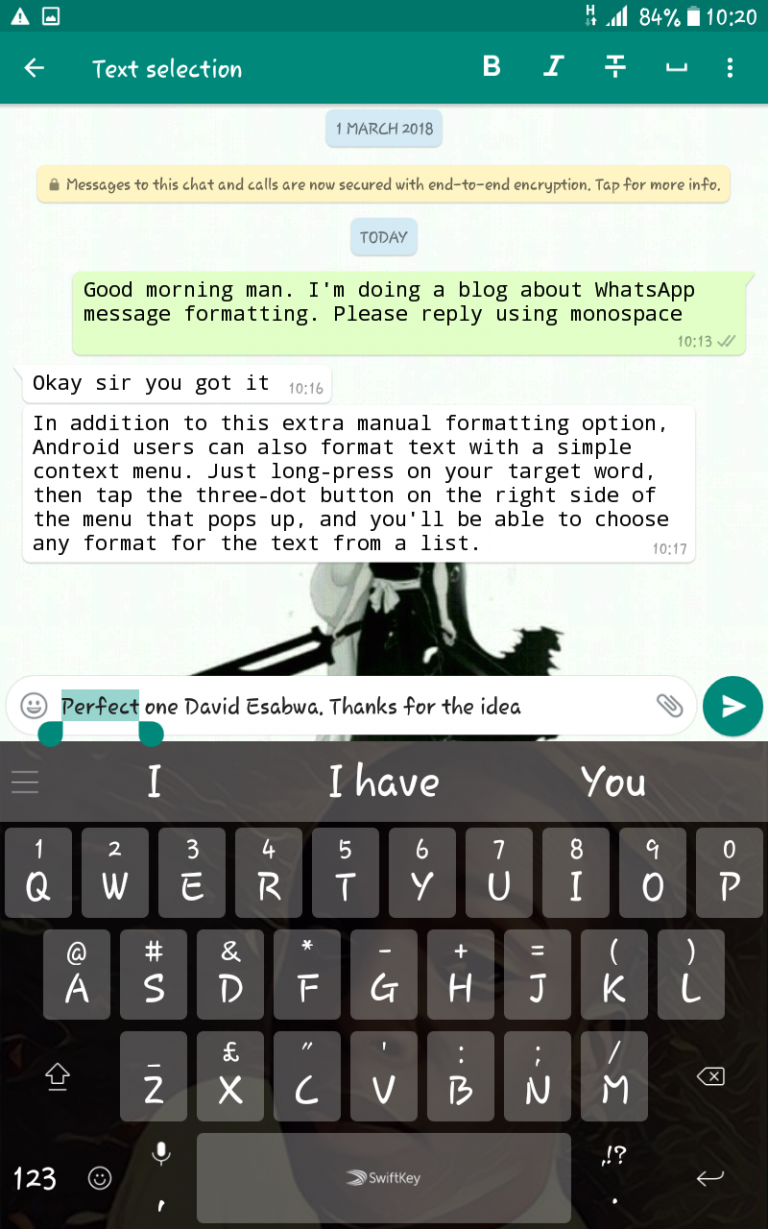 WhatsApp message formatting: How to Bold, Monospace, Italic and ...