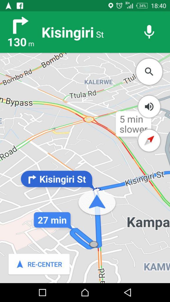 Google Maps navigation now shows live traffic updates for Kampala ...