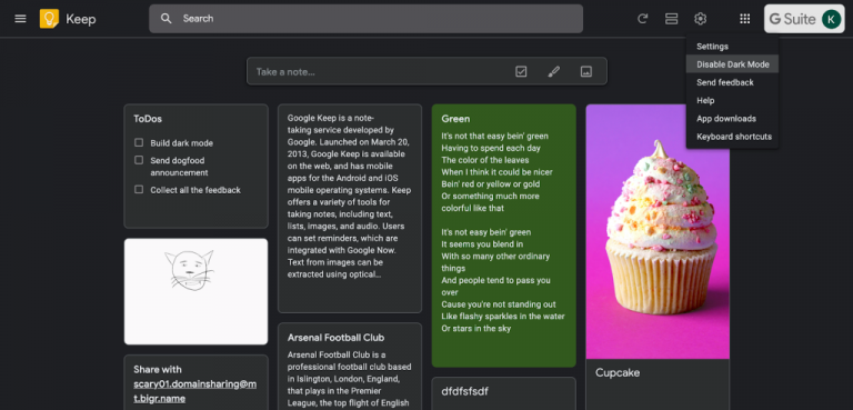 Google Keep dark mode is now available on the Web - Dignited