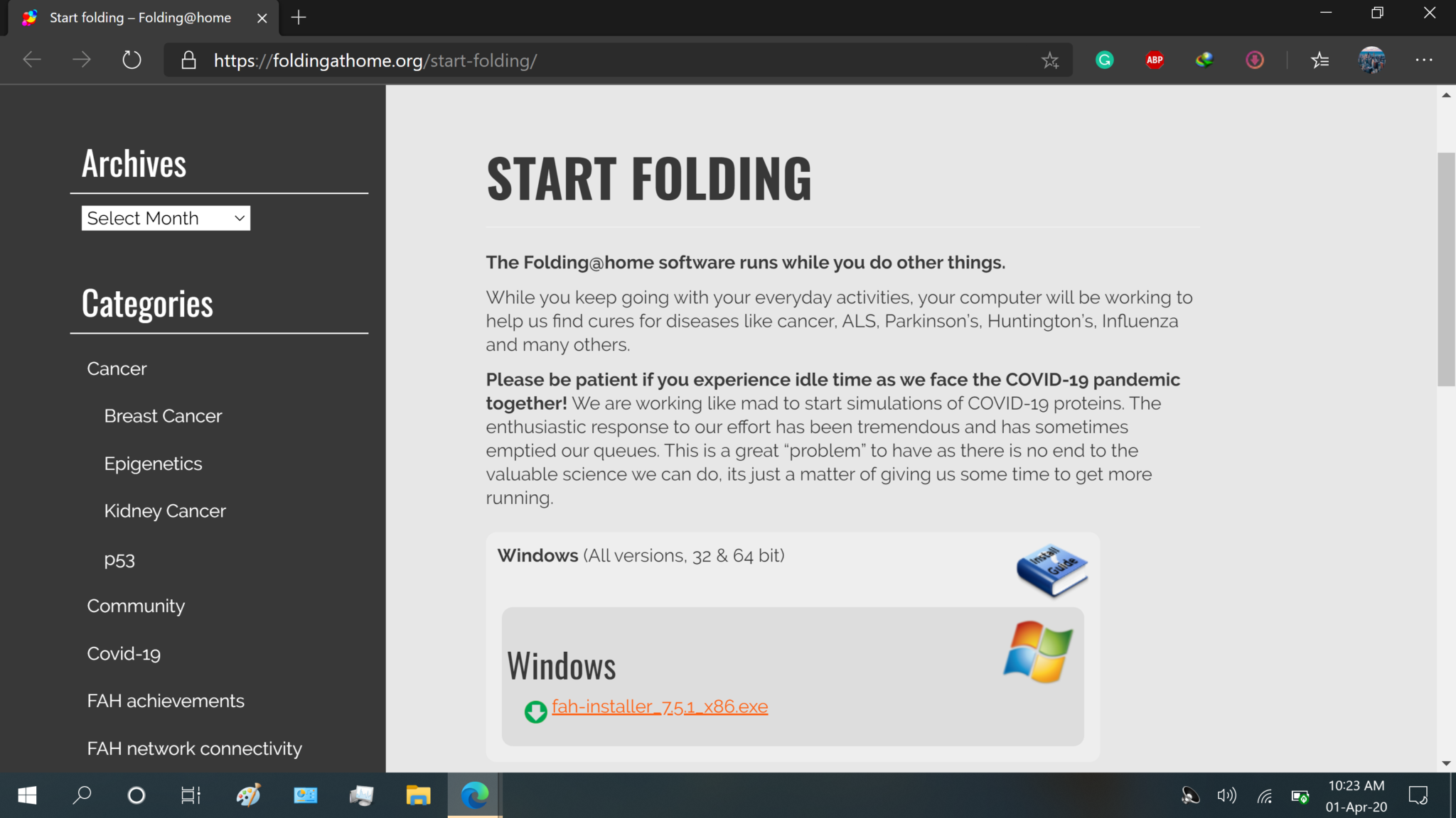 Folding@home: Help Fight Coronavirus Using Your PC - Dignited