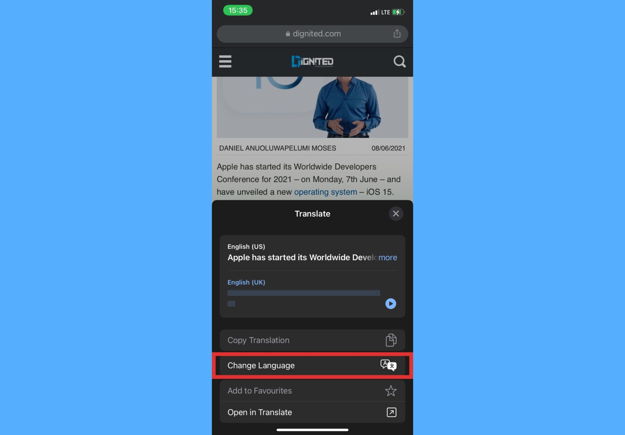 iOS 15: Use Live Text to Translate Text Swiftly On iPhone - Dignited