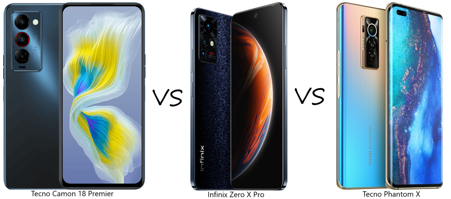 Tecno Camon 18 Premier Vs Infinix Zero X Pro Vs Tecno Phantom X ...