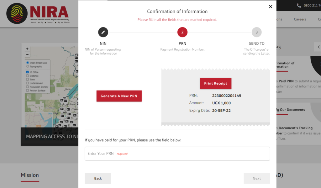How to Pay For NIRA’s Recommendation Letter for SIM Card Replacement ...